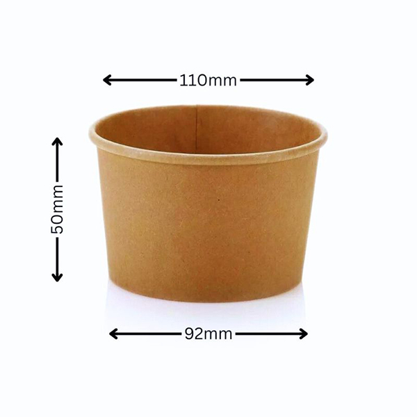 500 ML White Paper Container - Pack My Food